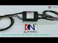 Gigabit Ethernet Slip Ring Rotary Joint Hollow Shaft 300rpm 70mm Through Bore