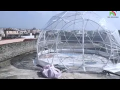 Outdoor Inflatable Bubble Tent 4M Long Transparent Windproof  For Camping