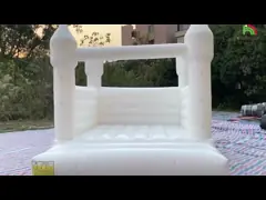 Wedding Inflatable Bouncer Castle PVC Tarpaulin White Anti Ruptured