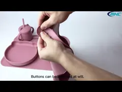 Durable Silicone Baby Feeding Set Suction BPA Free Adorable Safe 6 Pcs