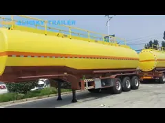 Carbon Steel Fuel Tanker Trailer Semi 40000L Volume For Diesel Transport