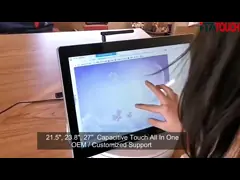 Capacitive All In One PC Touchscreen Desktop Bezel Less FHD 1080P