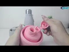 Folding Silicone Water Bottle 500ml Thermal Insulation Recyclable  For Outdoor