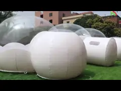 Outdoor Inflatable Bubble Tent Steel Frame Clear / White PVC For Glamping