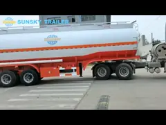 3 Axles Fuel Tanker Trailer 40000L High Tensile Q345B Steel Safe For Transport