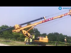 Power Output Rotary Drilling Rigs 60m Depth Caterpillar Undercarriage