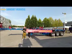 40FT Skeletal Container Trailer 3 Axle High Tensile Q345B Steel For Transportation