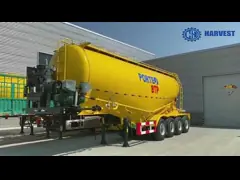 4 Axle Heavy Duty Semi Trailer 45cbm Dry Silo Bulker Cement For Transportation