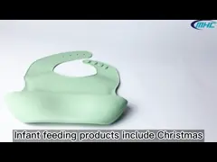 Suction Silicone Baby Feeding Set Plate Bib BPA Free Non - Toxic 3 Pcs