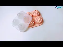 3D Silicone Ice Mold Food Grade Rose Shaped 9 Cavities Multi - Purpose