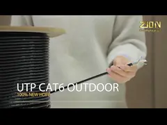 Outdoor LAN Network Cable CAT 6 10 Gbps 250 MHz HDPE PVC PE Jacket