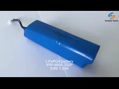 LiFePO4 Lithium Ion Cylindrical Battery 9.6V 1.2AH For RFID Reader