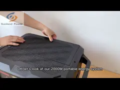 Solar Panel Portable Energy Storage System 2000W Large Capacity For Camping