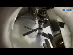 Cosmetic Vacuum Emulsifier Mixer 50L 65rpm With Hydraulic Lifting