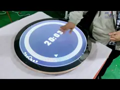 Touch Round LCD Display 5 Inch 250nits Wood Frame Android System Type C / USB