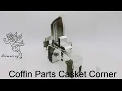 Silver Casket Corners Plastic Iron Tubes Customized For Decration