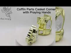 Silver Gold Casket Corners Plastic / Metal Luxury With Praying Hands