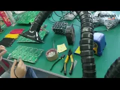 2 Pipes Solder Fume Extractor 200W Negative High Pressure Portable