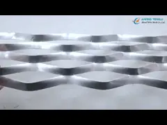 Aluminium Expanded Metal Mesh Raised Weather Resistant Bright Silver