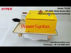 Heavy Duty High Current Plugs And Sockets Box 5P 200A Metal Wall Mounted