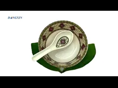 Round Melamine Salad Plate Deep 8 Inch Non Toxic With Ripple