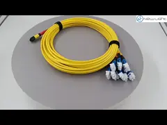 Duplex MPO MTP Cable 4 X LC 8 Core Single Mode G652D PVC Yellow
