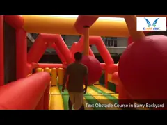 PVC Tarpaulin Inflatable Obstacle Course Puncture Proof Portable For Events