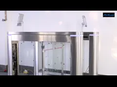Glass Swing Barrier Turnstile Bi Directional Security Slim Face Recognition