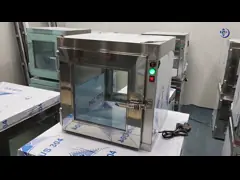 SS304 Air Shower Pass Box Electric Magnetic Interlock Easy Clean