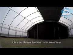 PE Film Automated Blackout Greenhouse Single Span Heat Preservation Zinc Plating