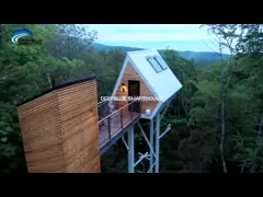 Light Prefab Garden Studio Steel Frame WPC Cladding Luxury Wooden