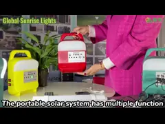 Rechargeable Solar Home Lighting System Bulb Double USB Portable For Emergency