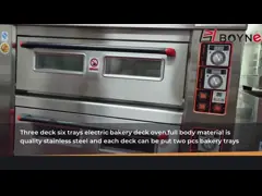Gas Commercial Bakery Kitchen Equipment 3 Deck 9 Trays Automatic