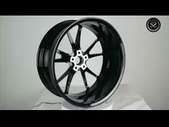 Aluminum Alloy 2 Piece Forged Wheels Staggered Polished High Performance