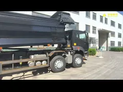 50 Tons Tipper Dump Truck 400Hp 8 x 4 Euro 2 Black For Mining