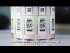 Anti Counterfeit Security Label Stickers Humidity Sensitive Waterproof