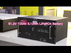 LifePO4 Rechargeable Li Ion Battery 51.2V 100Ah 5.12Wh For Solar