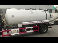 LHD 4 X 2 Sewage Suction Truck 10000L 266HP 12CBM For Liquid Waste