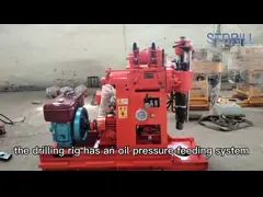 Hydraulic Shallow Water Well Drilling Rig 13.3kw Diesel Portable