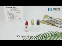 Glass Cosmetic Pump Bottle 50ml Airless Non Spill​ For Makeup