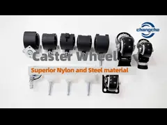 Thread Stem Light Duty Caster Wheels Replacement PU PVC For Office Chair