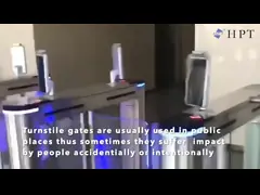 Security Swing Barrier Turnstile 600mm Width Stainless Steel Bi Directional
