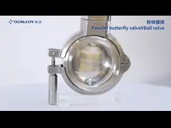 Stainless Steel Butterfly Valves Sanitary Grade Pneumatic For Powder