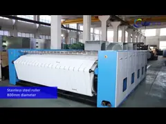 Lavatori industriali Planchador de hierro de vapor / eléctrico calentado con rodillo de hierro Lavatori industriali Planchador de hierro de vapor / elektrischer LavadorDer mit einem Eisenruder warmgebrannt wird È bruciato a caldo