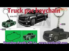 Silicone PVC Key Chain Customized Shape 2D Unbreakable Soft PMS Flexible