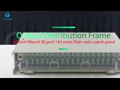 Rack Mounted Fiber Optic Patch Panel 144 Cores 36 Port 2U Height Steel