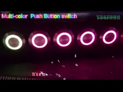 Ring Symbol Push Button Switch LED Illuminated 36V 3A 16mm For Automotive