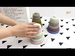 Stacking Baby Silicone Toys Medical Grade Multi Functional Colorful