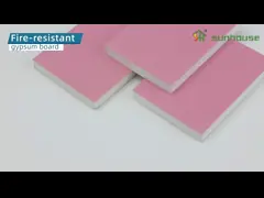 Natural Gypsum Fire Resistant Plasterboard 12mm Thickness For Partition System