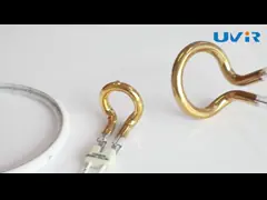 Quartz Tube Ring Infrared Lamps Short Wave Infrared Heating Gold